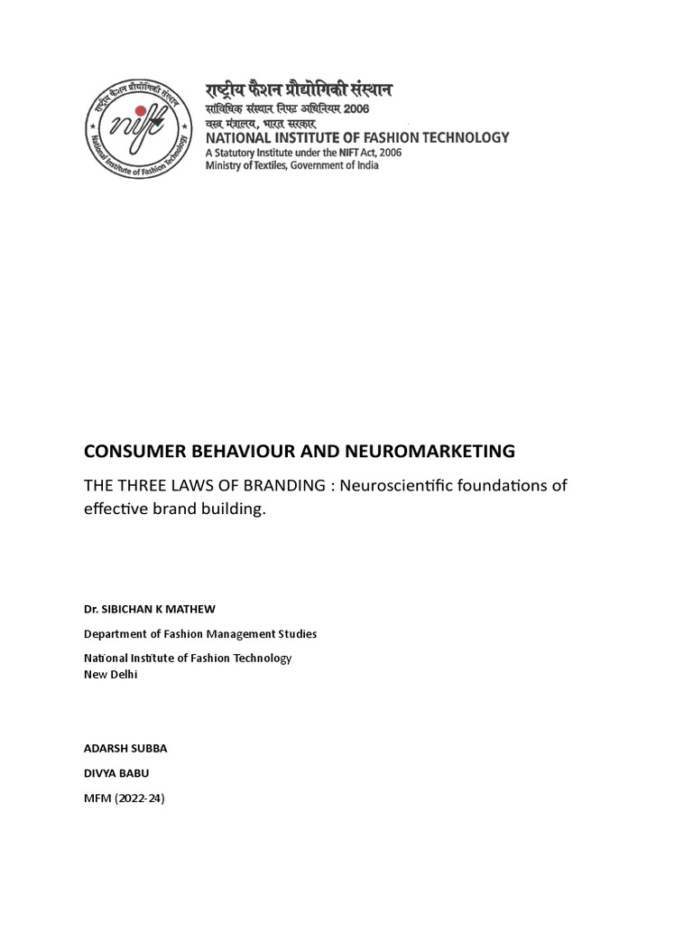 CONSUMER BEHAVIOUR AND NEUROMARKETING | PDF | Brand | Functional Magnetic Resonance Imaging