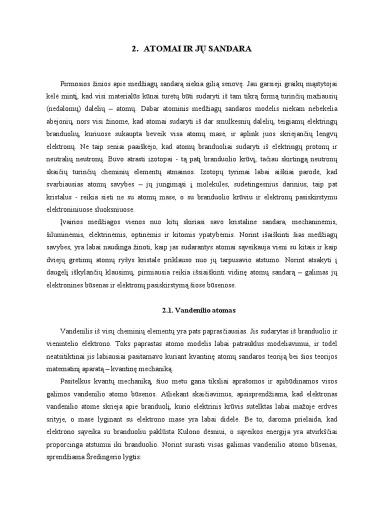 Atomo sandara-BV | PDF