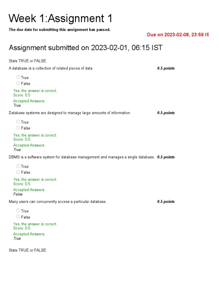 Introduction To Database Systems - Unit 3 - Week 1 | PDF | Databases | Relational Model