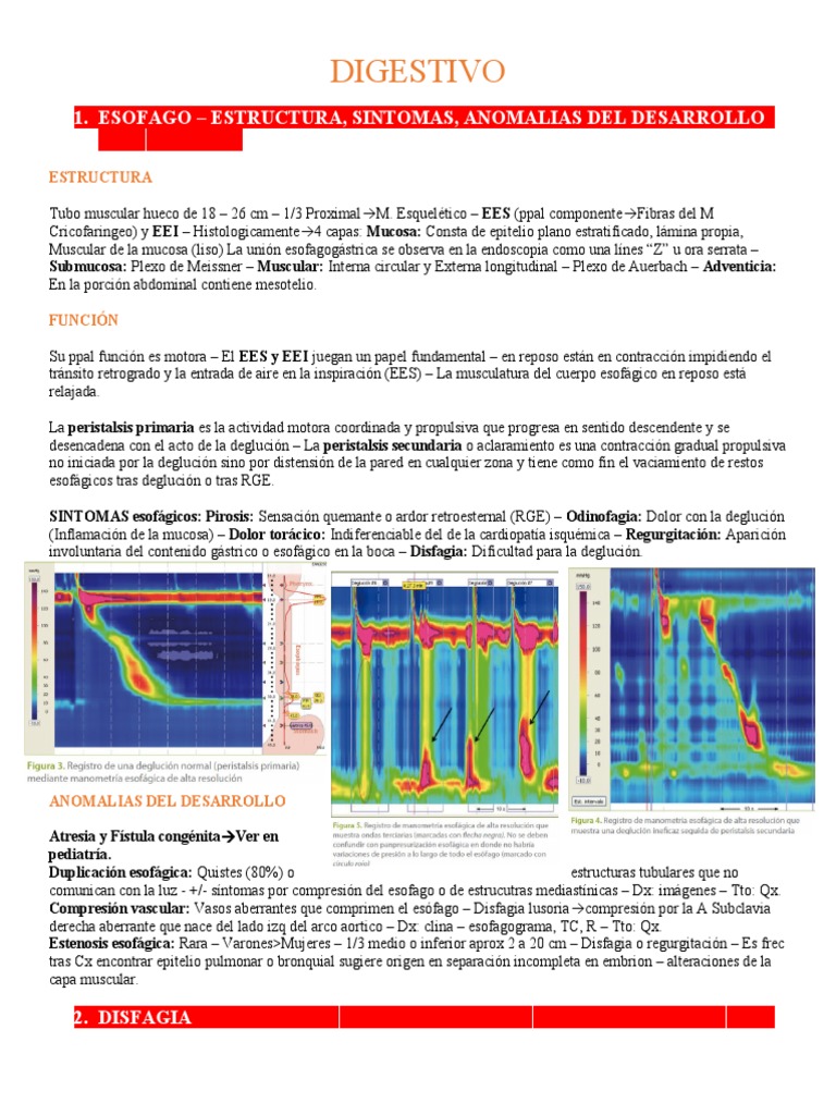 Mi Resumen MIR Digestivo | PDF | Diarrea | Esófago