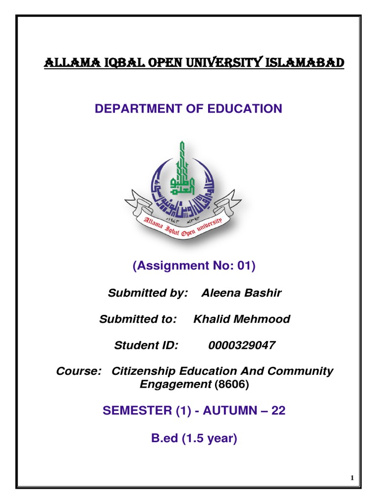 8606 Citizenship Education And Community Engagement Pdf