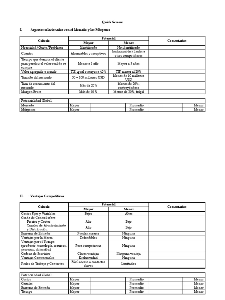 03 Quick Screen | PDF