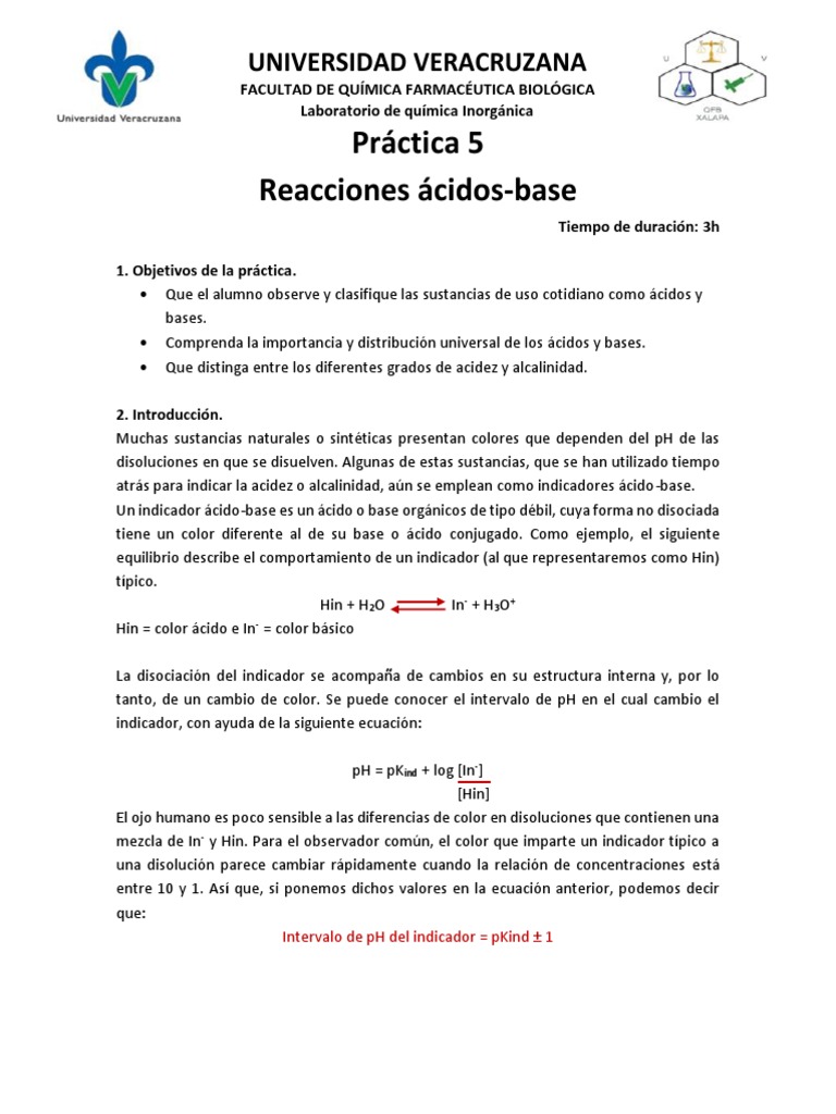 Reacciones Ácido-Base | PDF | Ph | Ácido