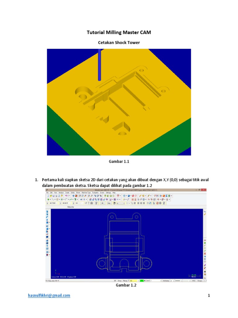 Tutorial Milling Master CAM | PDF