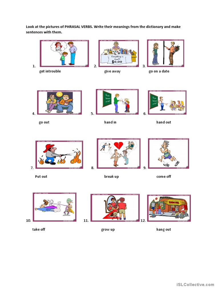 Phrasal Verbs With Pictures | PDF