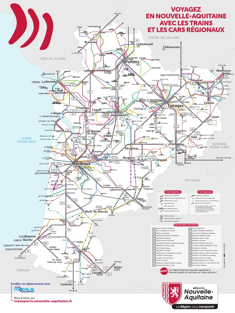 Cartes Des Réseaux Cars Régionaux Nouvelle Aquitaine | PDF
