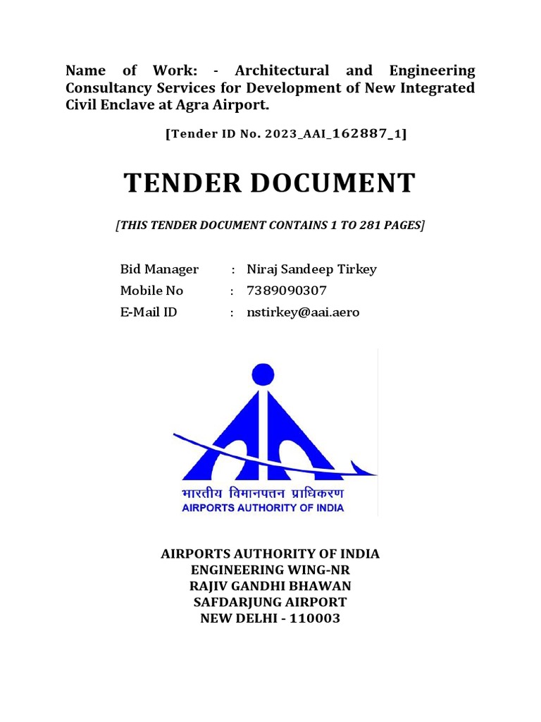Tender Document Agra | PDF