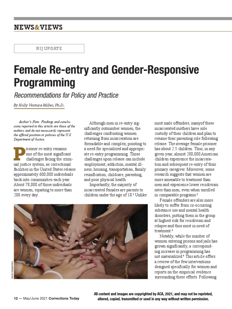 Female Re-Entry and Gender-Responsive Programming | PDF | Substance ...