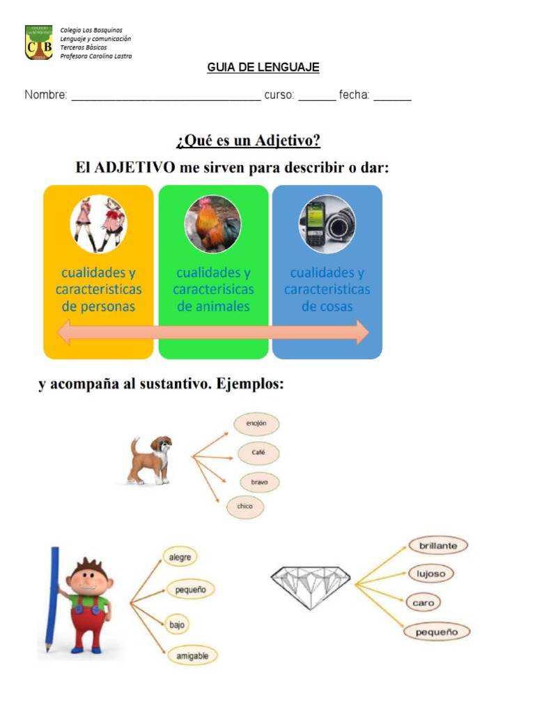 Guía de Adjetivos | PDF