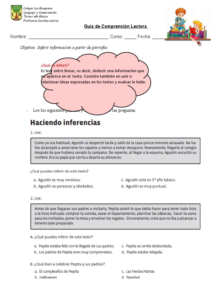 Guía Inferir Tercero Básico | PDF
