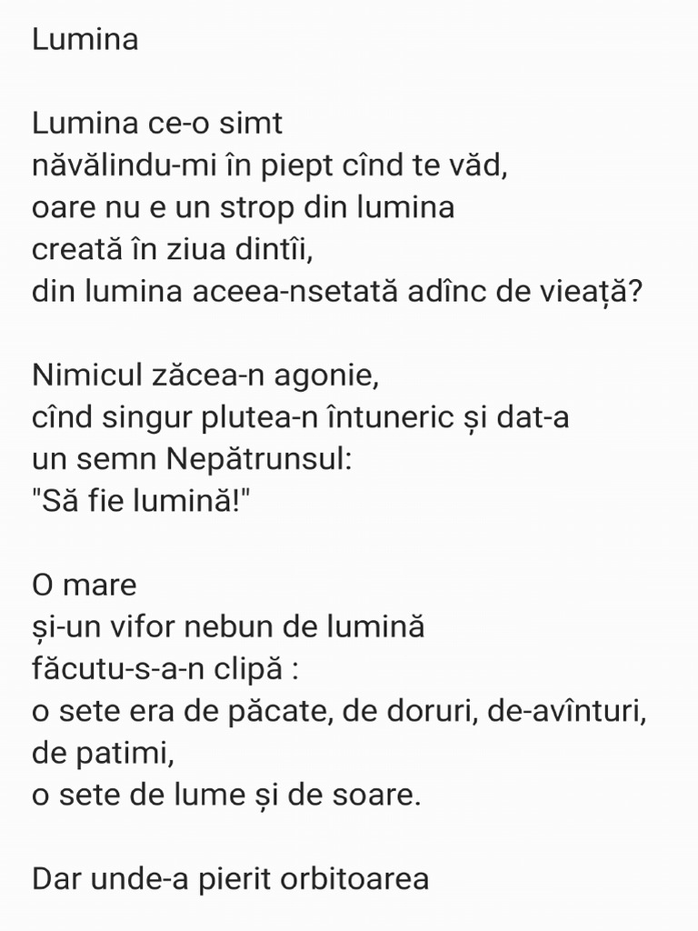 Lumina - Lucian Blaga | PDF