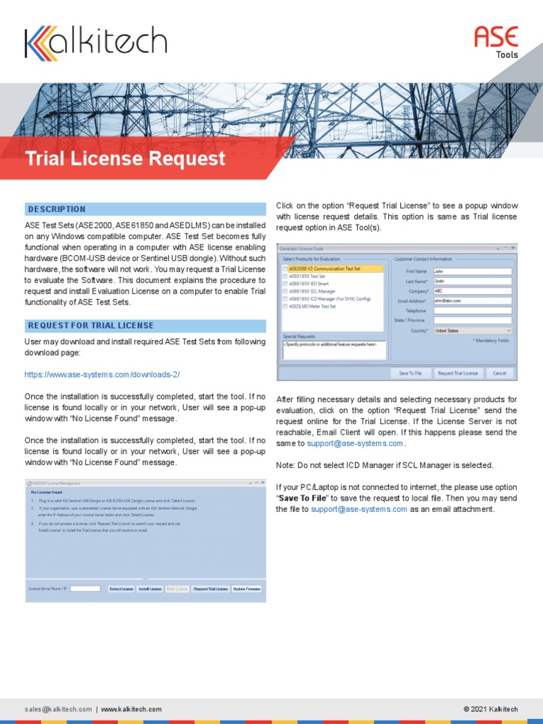 Trial License Request | PDF