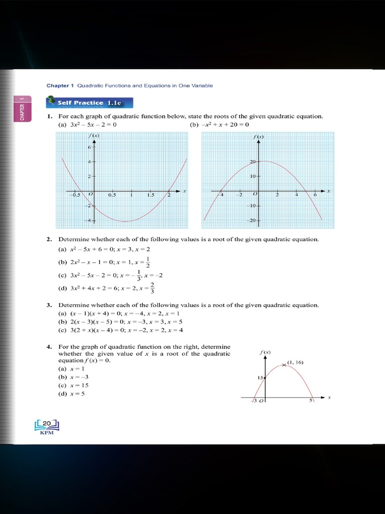 KSSM Mathematics Form 4 Textbook (DLP) | PDF