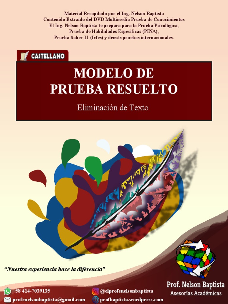 Modelo de Prueba Resuelto 1 Eliminacion de Texto Curso Prueba de ... Modelo de Prueba Resuelto 1 Eliminacion de Texto Curso Prueba de ...