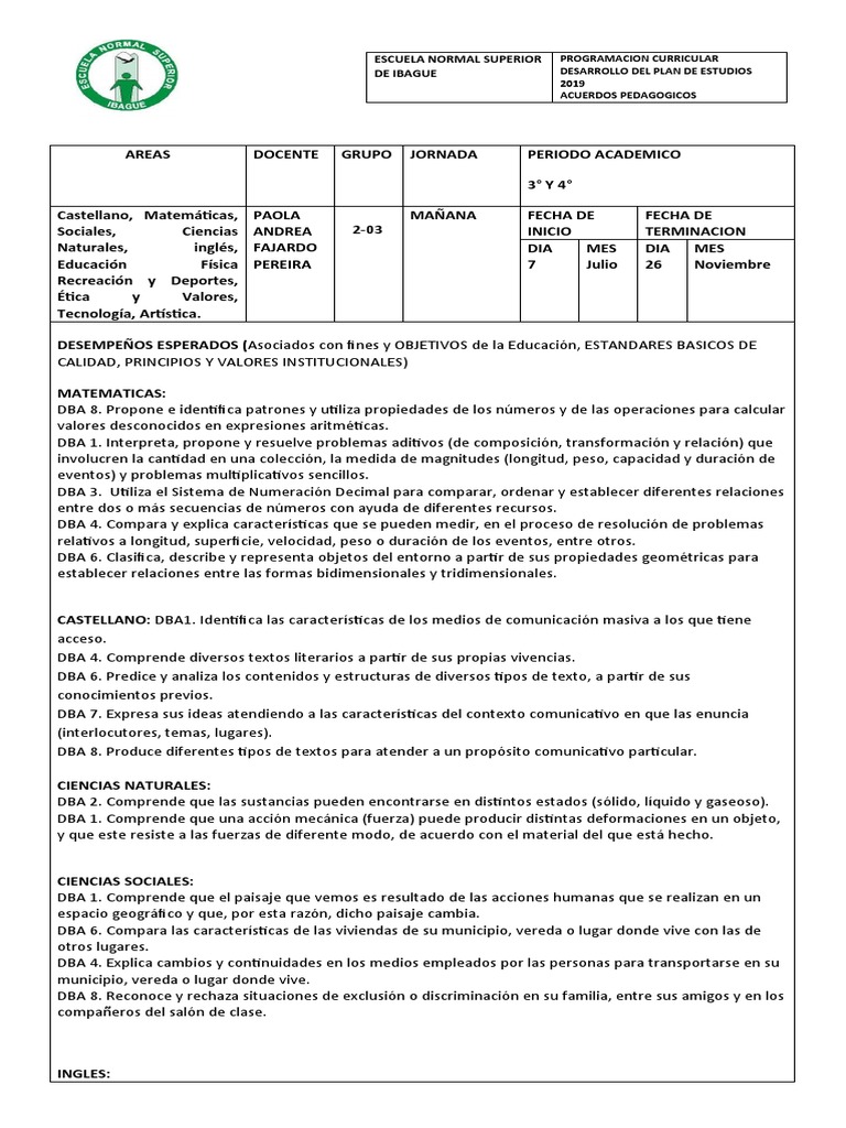 Acuerdo y Proyecto Integrado 2-03 P 3 y 4 - 19 | PDF