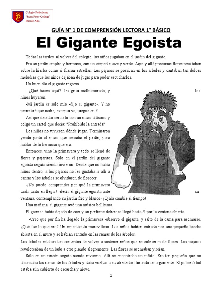 Guía #1 - El-Gigante-Egoista | PDF