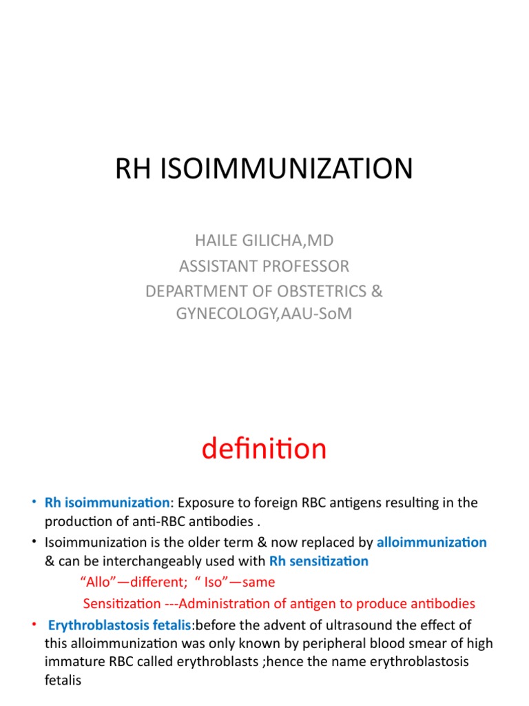 Rh Isoimmunization | PDF
