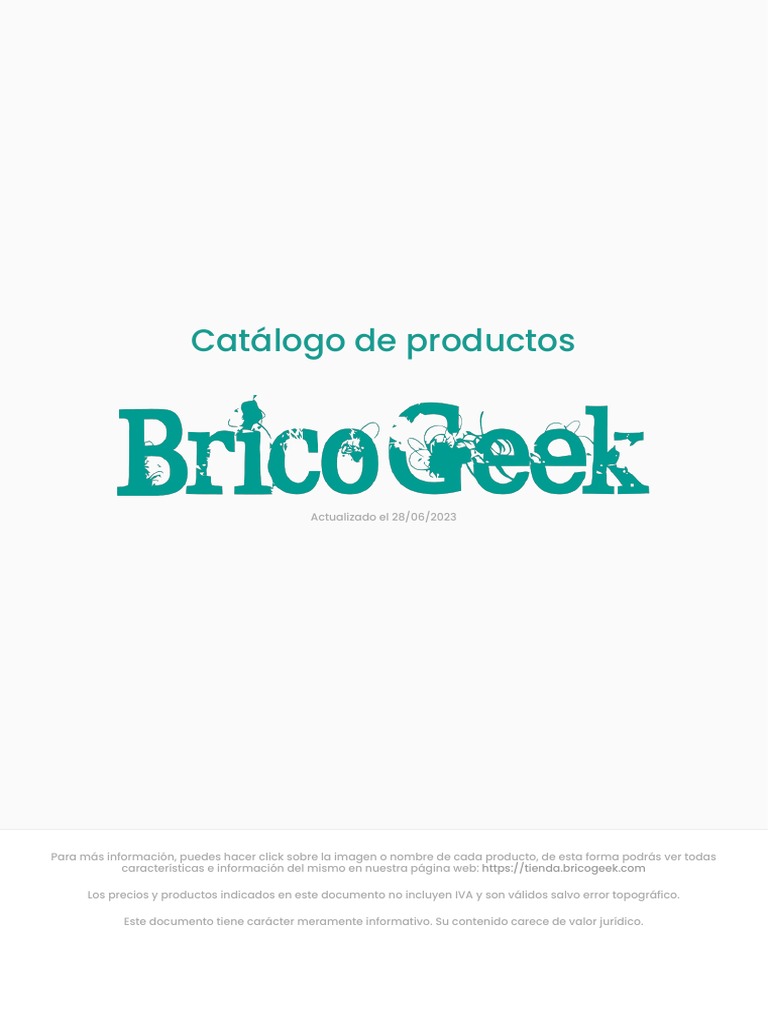 Catalogo Bricogeek 28-06-2023 | PDF