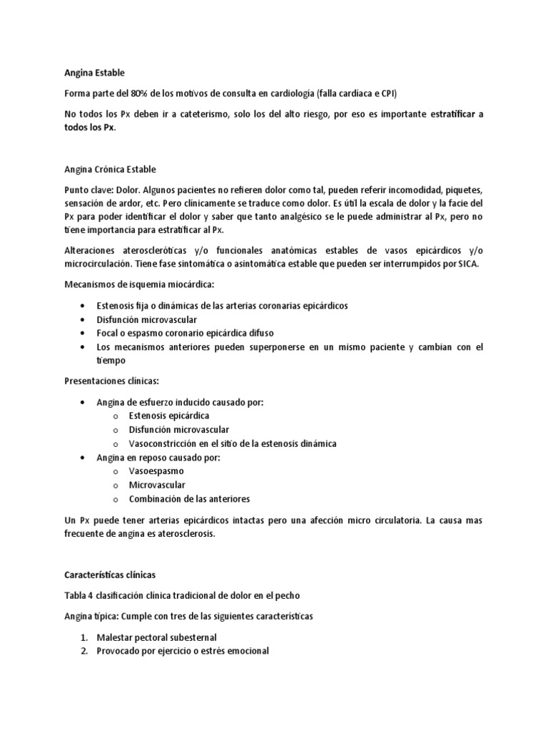 Angina Estable | PDF