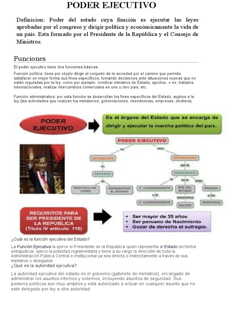 Poder Ejecutivo | PDF