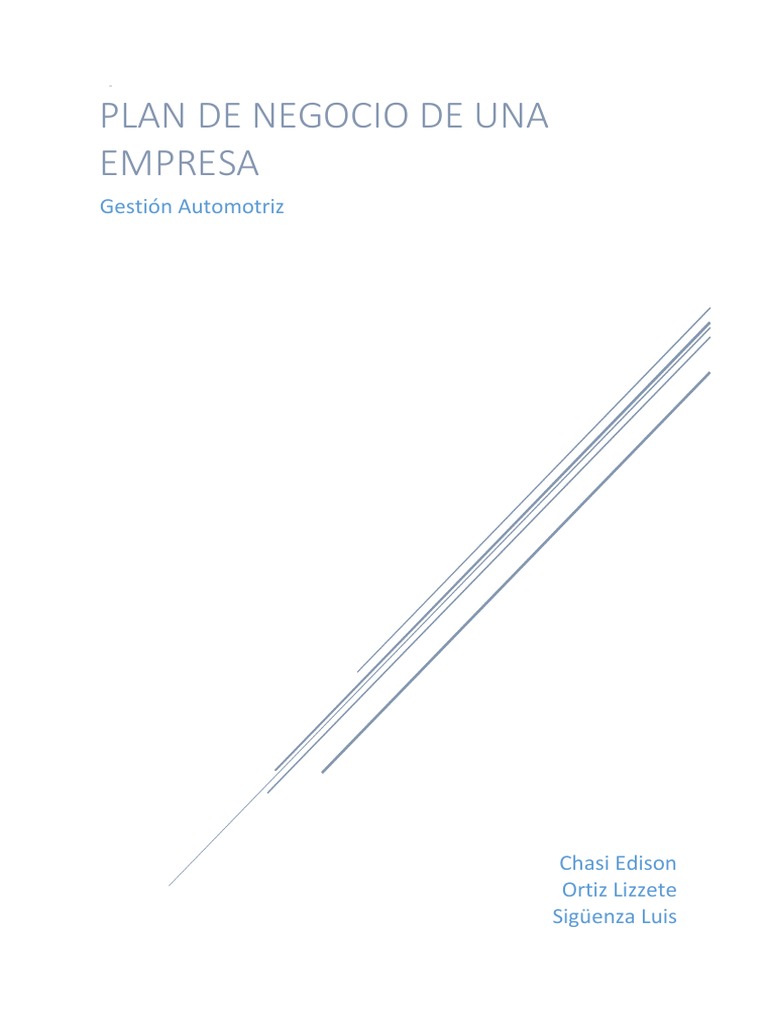 Plan de Negocios Completo - 1 | PDF