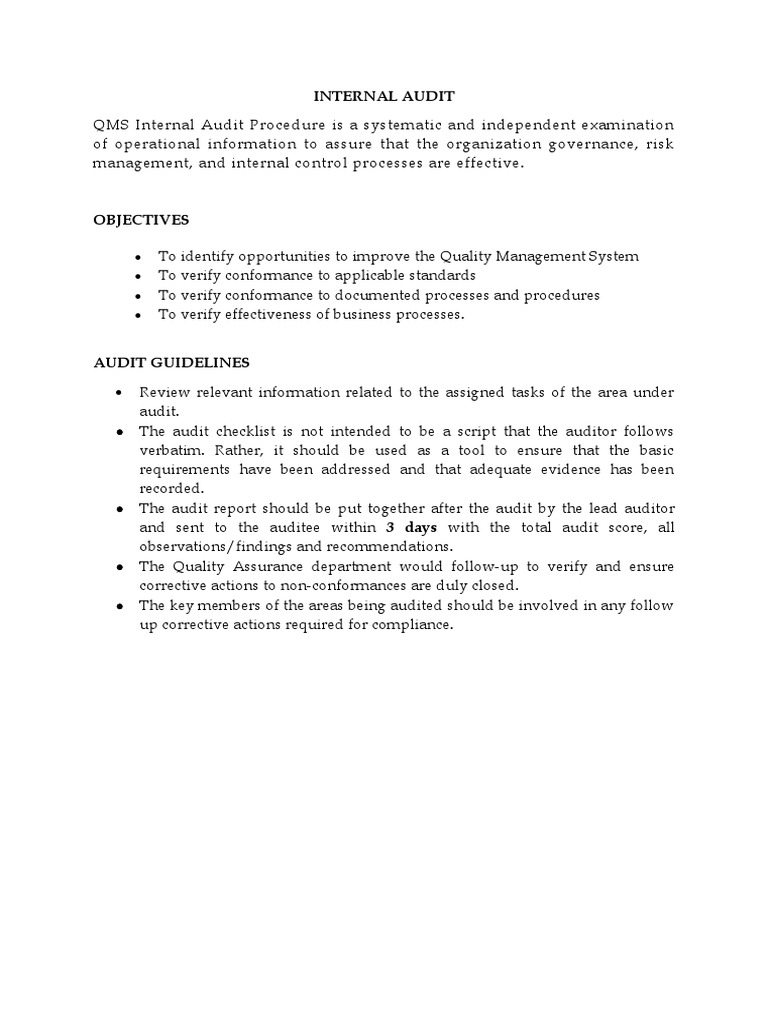 Internal Audit | PDF | Business