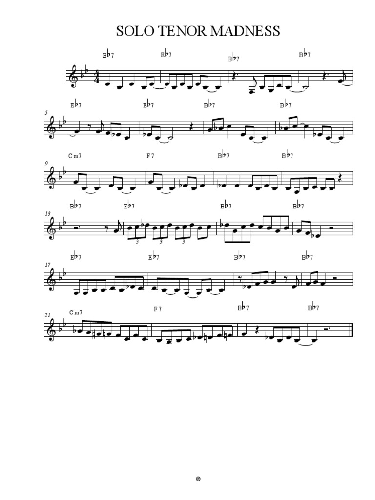 Tenor Madness 1 | PDF
