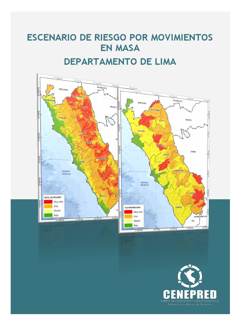 Escenario Riesgo Por Movimientos en Masa en Departamento Lima Cenepred | PDF | Precipitación ...