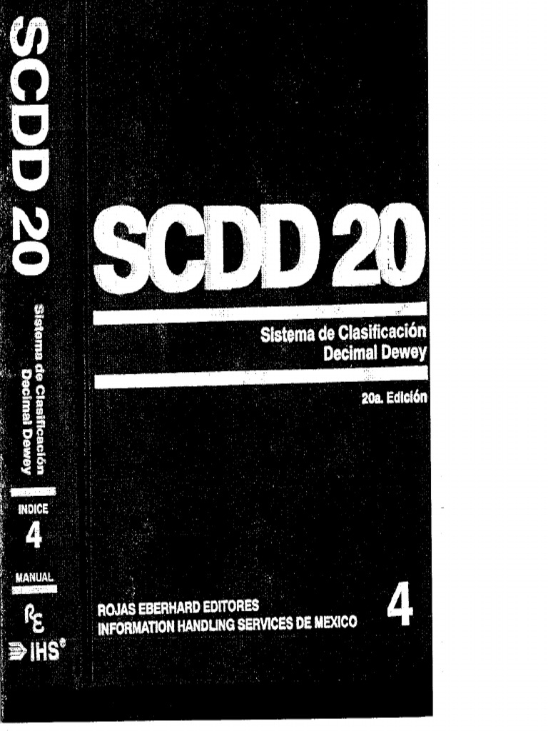 SCD Dewey Tomo 4 20 Edicion | PDF