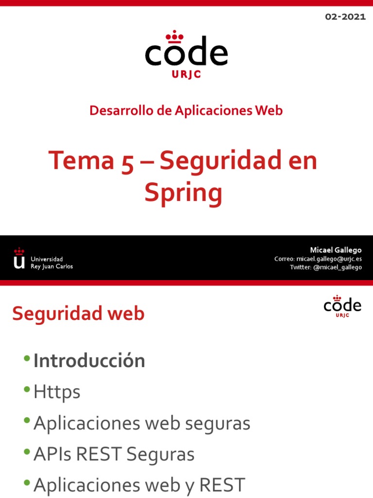 Tema 5 - Seguridad en Spring | PDF | Informática