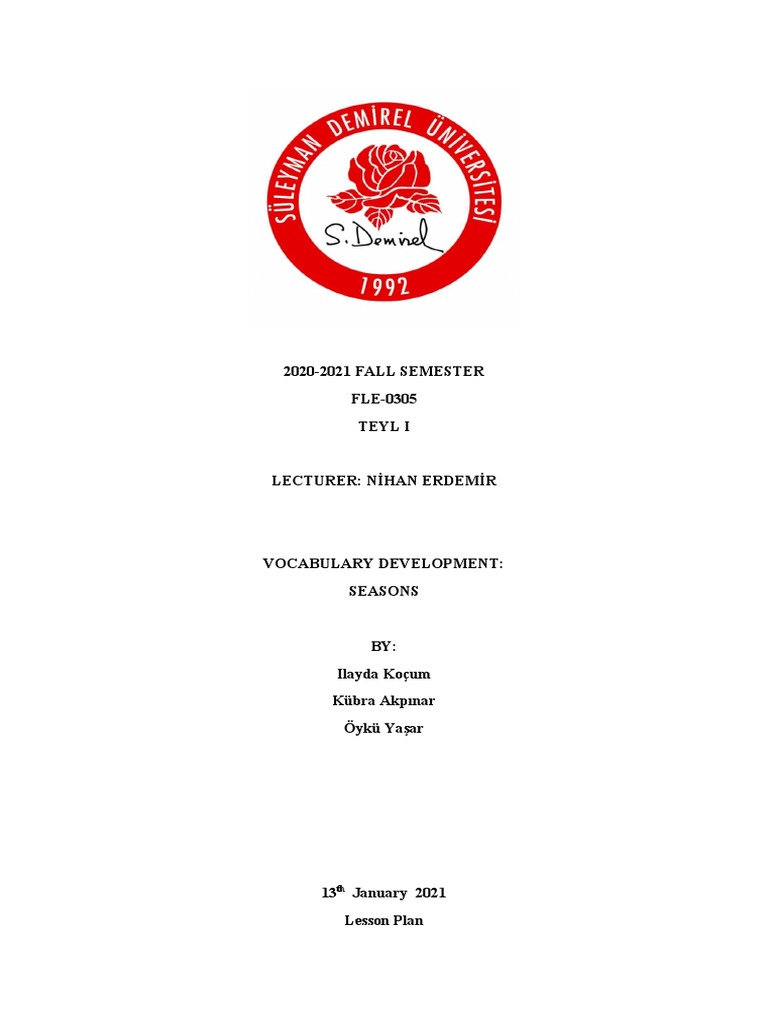 Seasons Lesson Plan | PDF