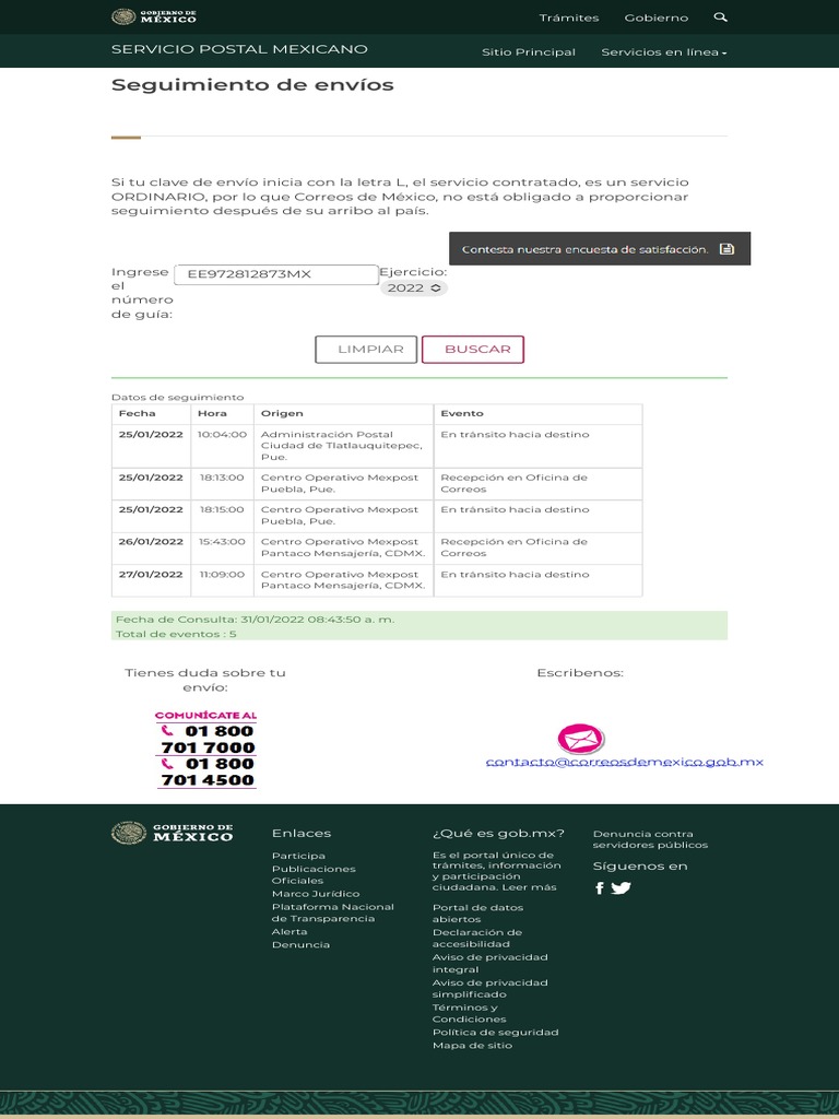 Seguimiento de Envíos | PDF