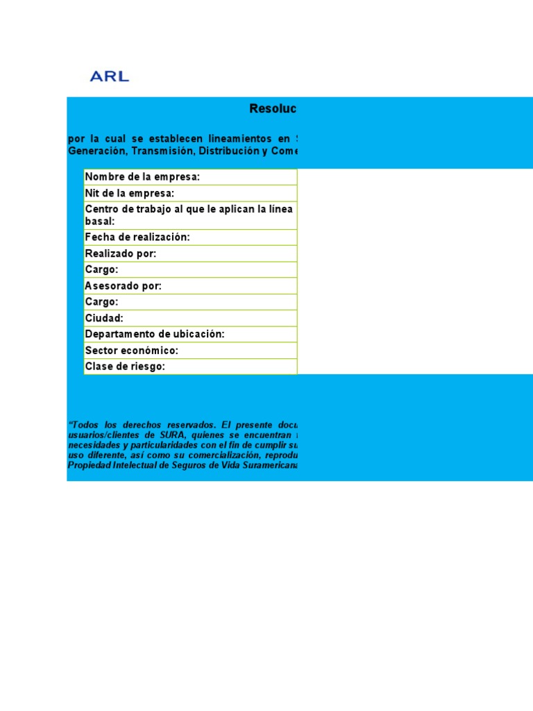 Linea Basal Resolución 5018 de 2019 | PDF