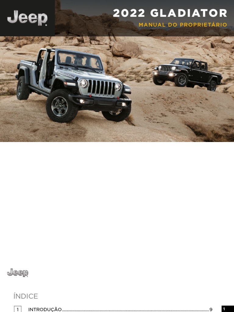 Manual Do Jeep-Gladiator-2022-2022 | PDF | Eixo | Pneu