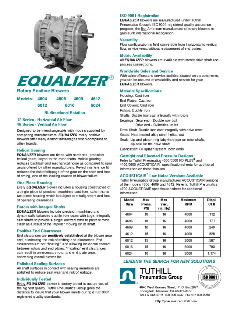 4600 - Equalizer - Spec - Sheet 1 | PDF