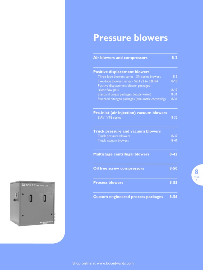 08-Pressure - Blowers 1 | PDF | Pump | Filtration