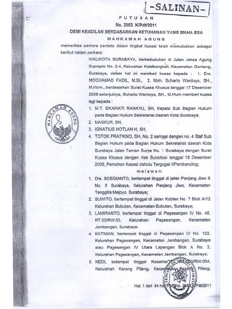 Putusan MA No 2063 | PDF