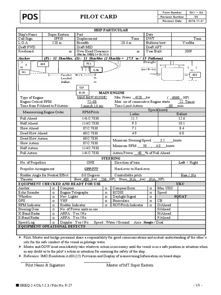 New NAV-04 Pilot Card (REV-04) | PDF