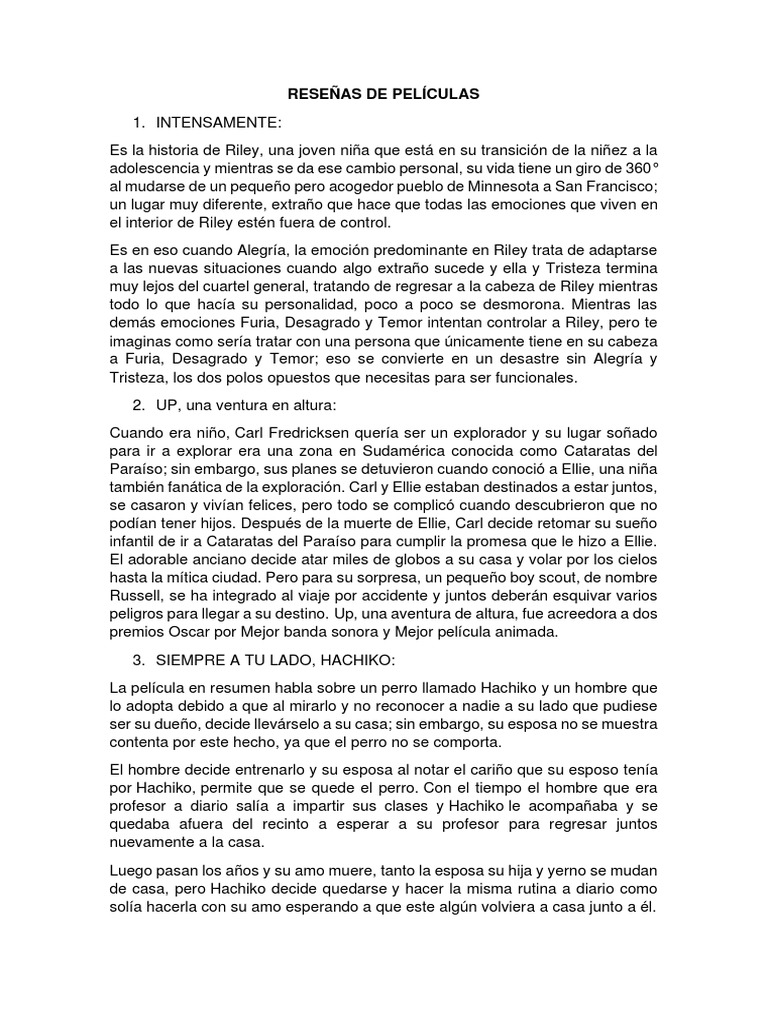 Reseñas de Películas | PDF