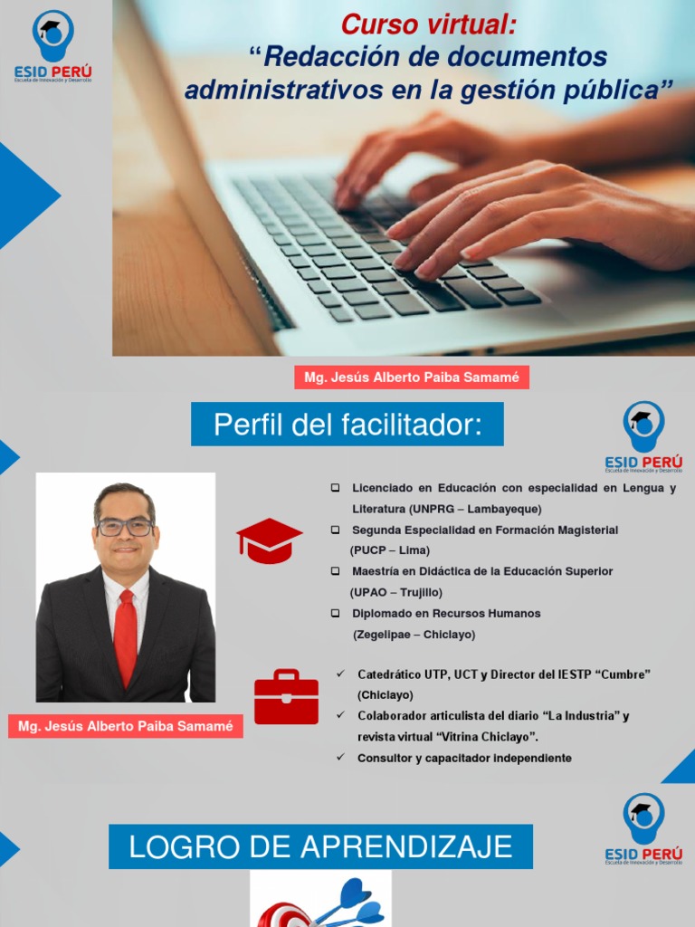 Diapositiva N 01 Redaccion de Documentos en La Gestion Publica Mg ...