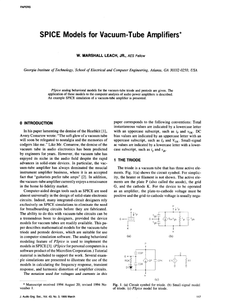 Tube Spice Model | PDF