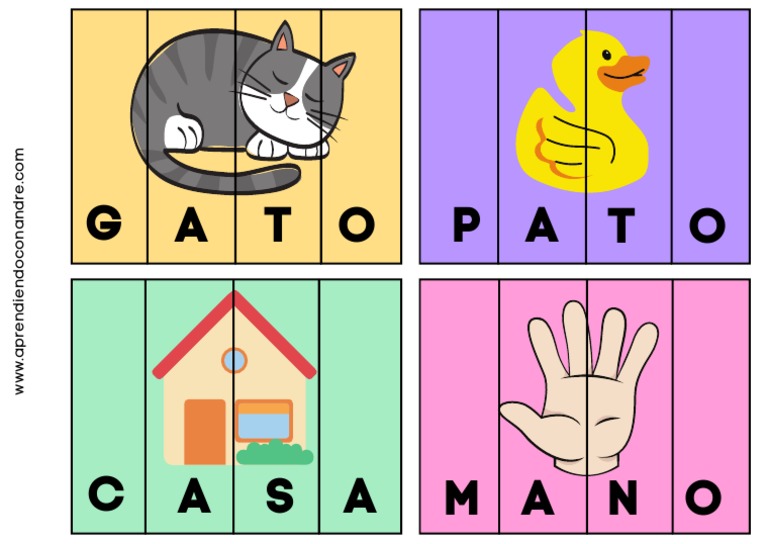 Rompecabezas Palabras Cortas | PDF