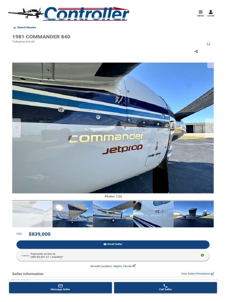 1981 COMMANDER 840 For Sale | PDF