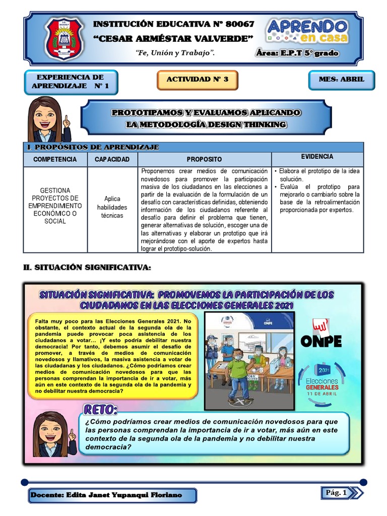 Exp N°1-Ficha 3 - Ept 5 (Abril) | PDF