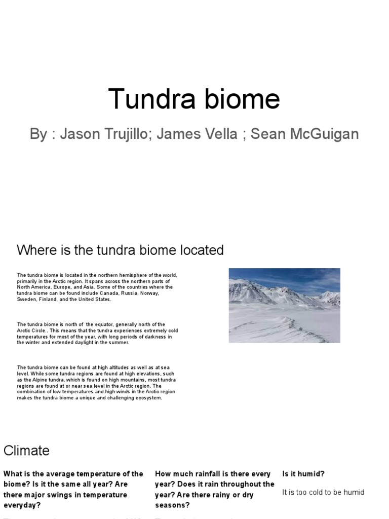 Tundra Biome Presentation | PDF