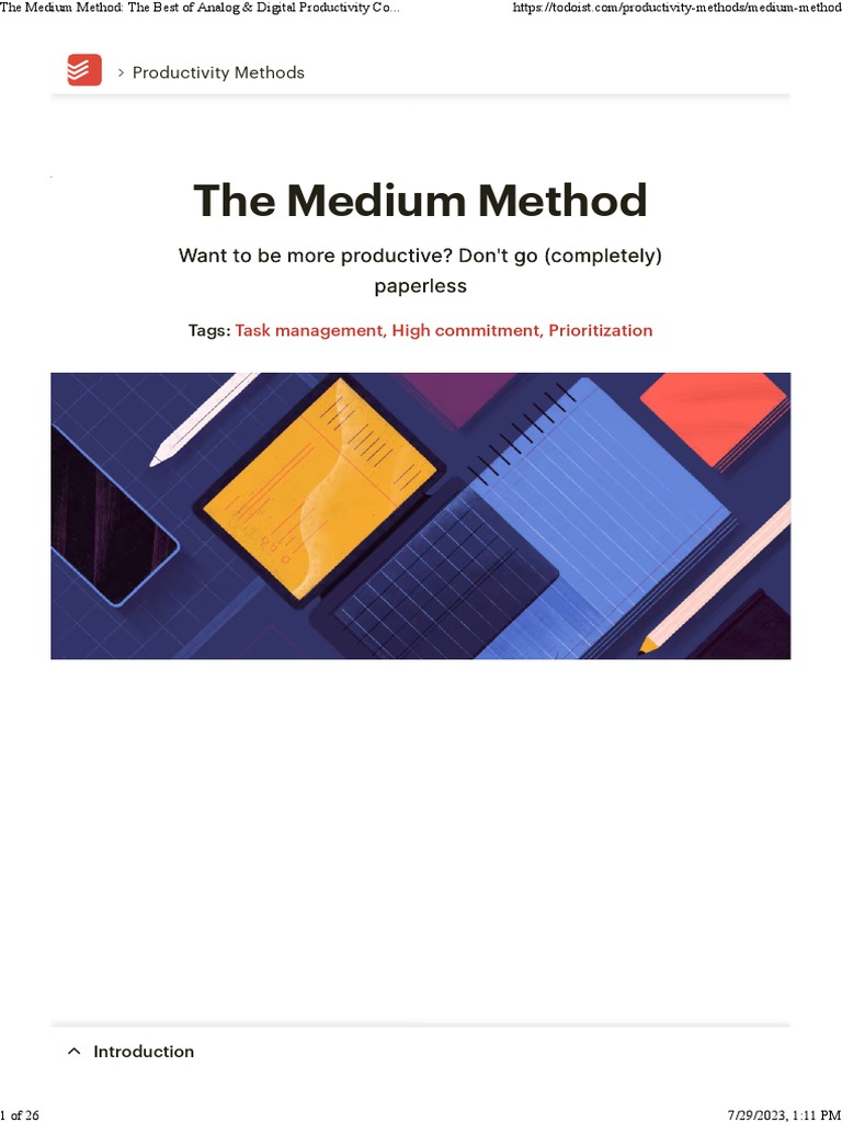 The Medium Method The Best of Analog & Digital Productivity Combined | PDF | Apple Inc. | Computing