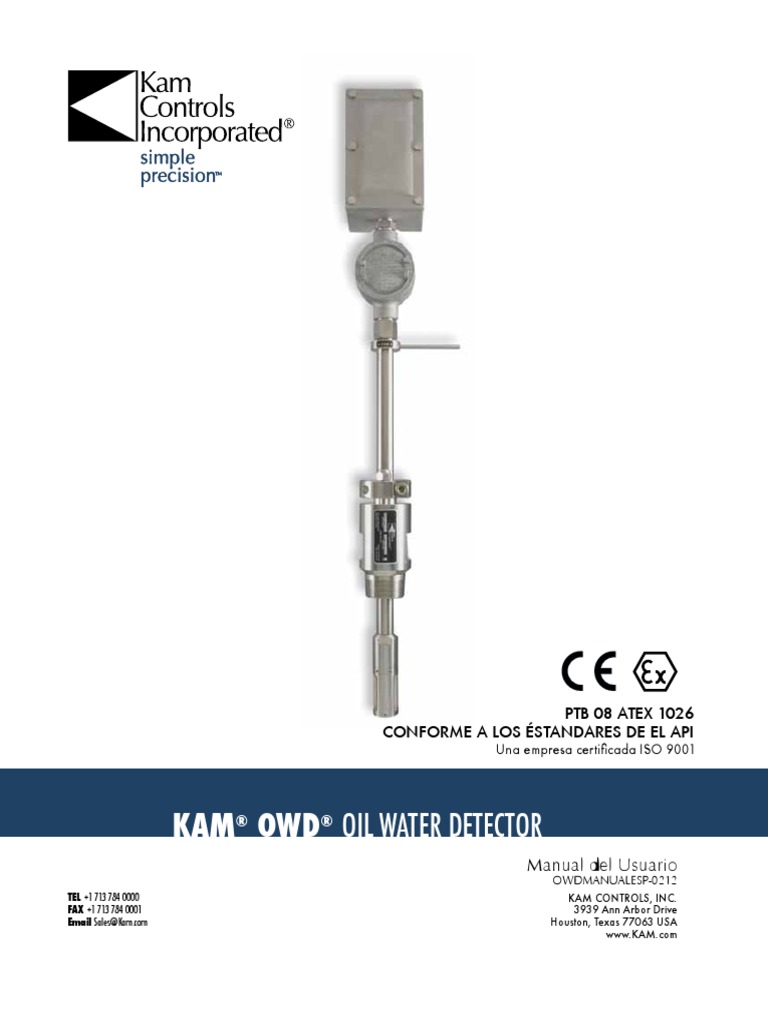 KAM OWD Oil Water Detector: Manual Del Usuario | PDF
