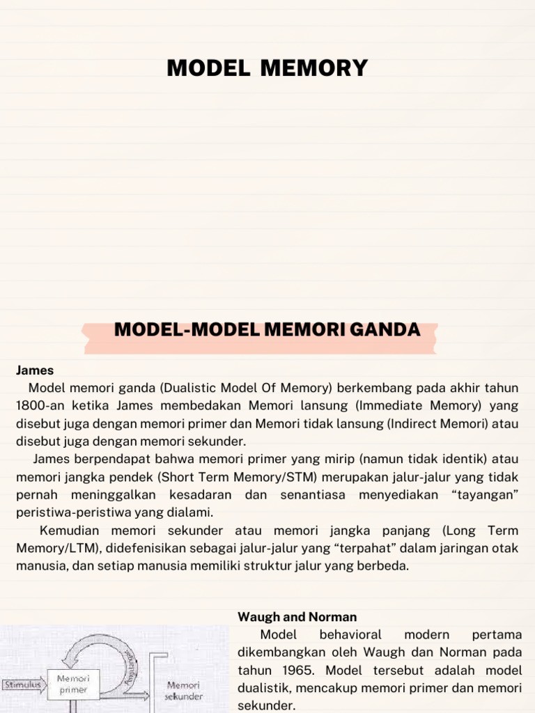 Model Memory Dan STM | PDF