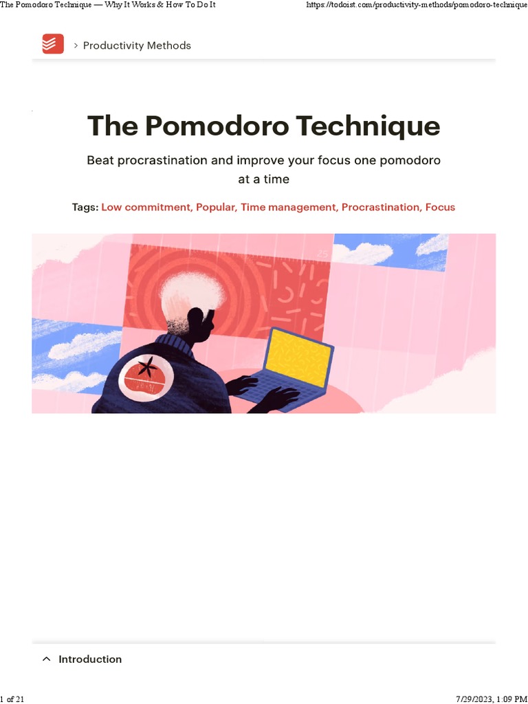 The Pomodoro Technique - Why It Works & How To Do It | PDF | Time Management | Professional Skills