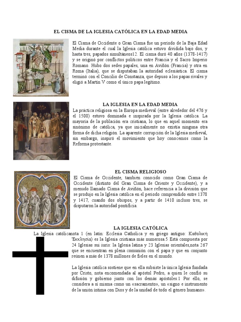 El Cisma de La Iglesia Católica en La Edad Media | PDF